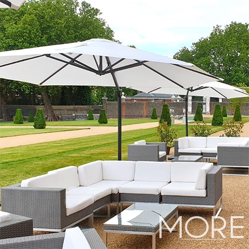 Rattan Grey Coffee Table - More Furniture Hire